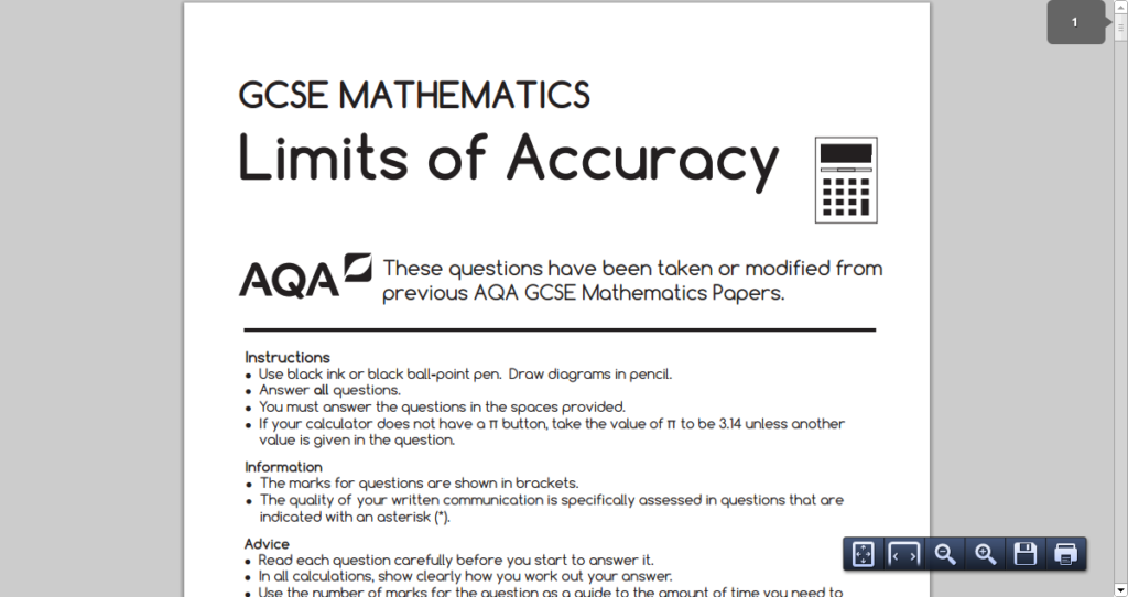Limits Of Accuracy Booklet Now Available Limits Of Accuracy Booklet Now Available